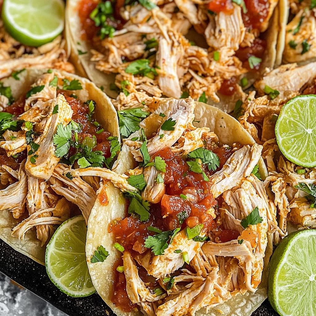 Healthy Crockpot Chicken Tacos