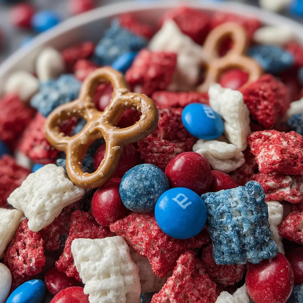 Red, White, and Blue Snack Mix