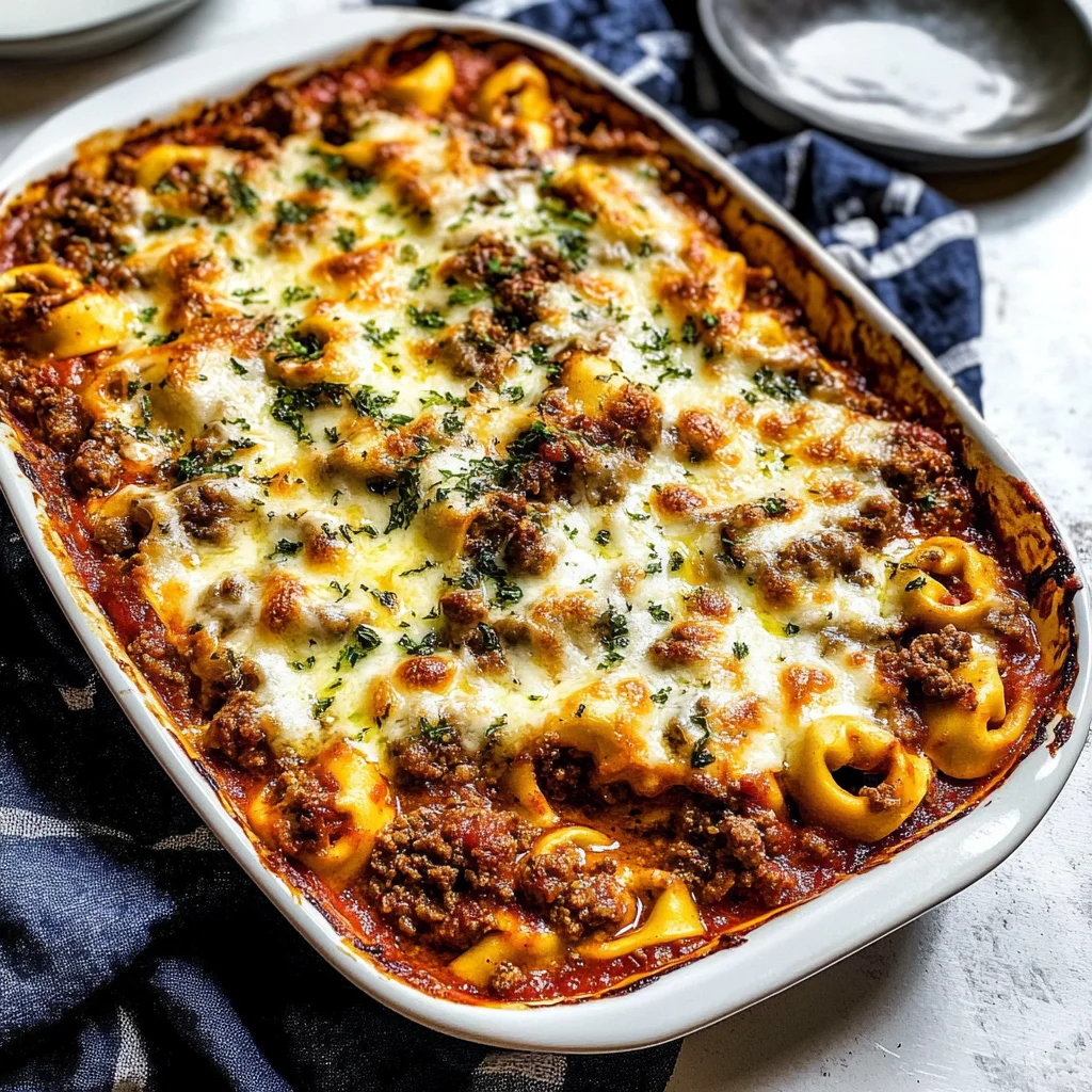 Beefy Tortellini Bake