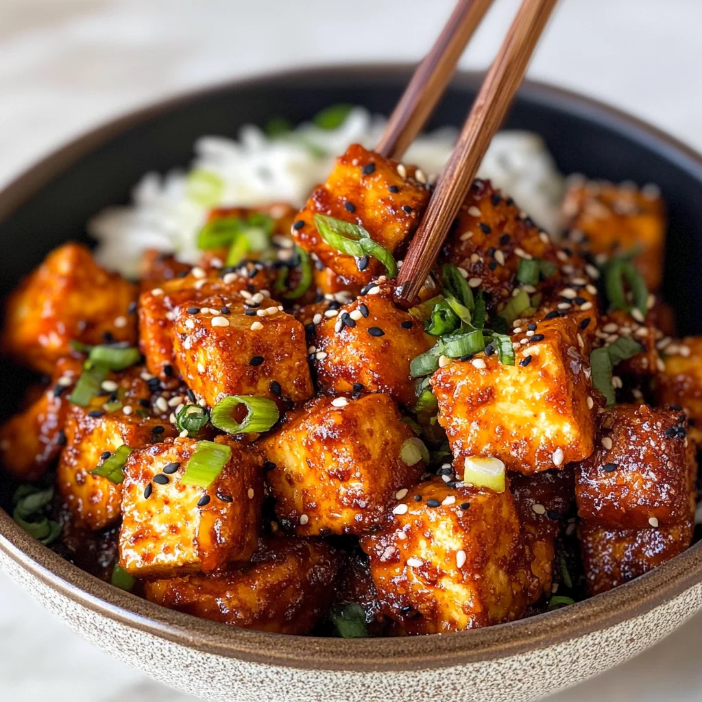 Crispy Gochujang Korean Tofu